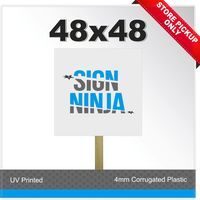 Yard Sign - 48x48 Corrugated Plastic Sign Ninja